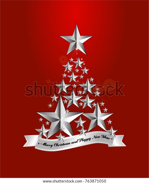 Star Shape Christmas Tree Luxury Elegant Stock Vector (Royalty Free ...