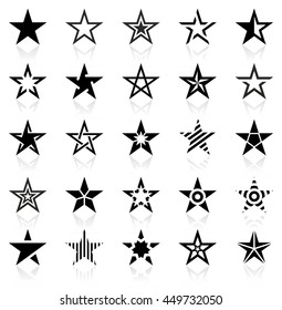 Star Shape Icons Illustration Stock Vector (Royalty Free) 449732050 ...