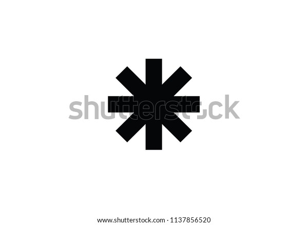 Star Shape Illustration Symbol Night Sky Stock Vector (Royalty Free ...