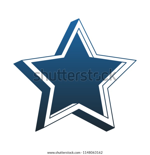 Star Shape Symbol Blue Lines Stock Vector (Royalty Free) 1148063162 ...