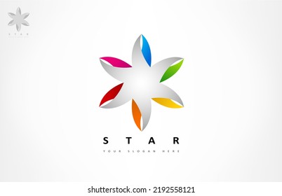 Star Shape Vector Logo Design Stock Vector (Royalty Free) 2192558121 ...