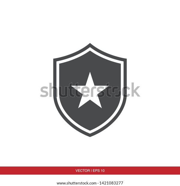 Star Shield Icon Vector Illustration Vector Stock Vector (Royalty Free ...