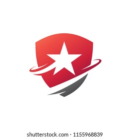 Star Shield Logo Template Stock Vector (Royalty Free) 1155968839 ...