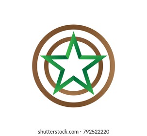 Star Shield Symbol Vector Logo Design Stock Vector (Royalty Free ...
