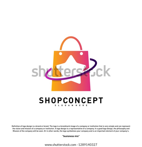Star Shop Logo Design Concept Shopping Stock Vector (Royalty Free ...