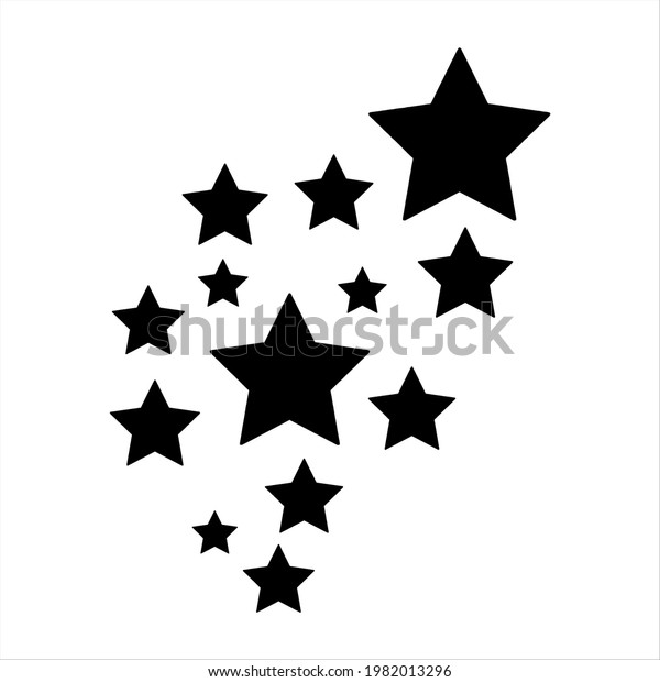 Star Silhouettes Can Be Used Childthemed Stock Vector (Royalty Free ...