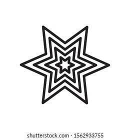 Star Six Pointed Line Style Icon Stock Vector (Royalty Free) 1562933755 ...