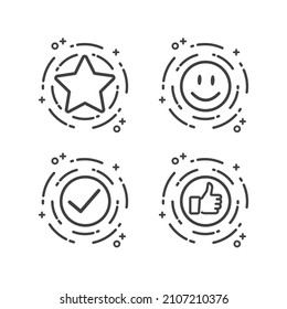 Star Smiling Face Check Mark Thumb Stock Vector (Royalty Free ...