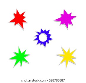 Star Splash Stickers Icon Set Stock Vector (Royalty Free) 528785887 ...