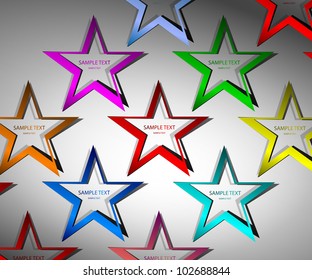 Star Stickers Stock Vector (Royalty Free) 102688844 | Shutterstock