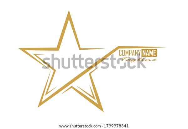 Star Stylized Vector Illustration Logo Sticker Stock Vector (Royalty ...