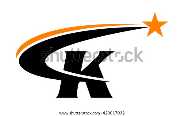 Star Swoosh Letter K Stock Vector (Royalty Free) 420017032 | Shutterstock