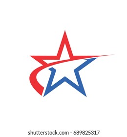 Star Swoosh Logo Stock Vector (Royalty Free) 689825317