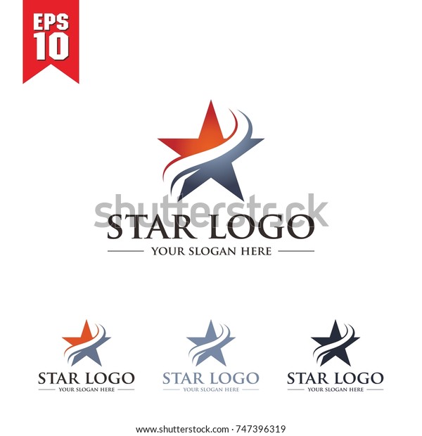 Star Swoosh Logo Stock Vector (Royalty Free) 747396319 | Shutterstock