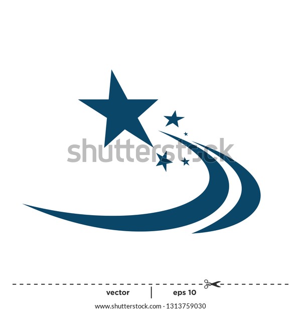 Star Swoosh Style Logo Template Stock Vector (Royalty Free) 1313759030 ...