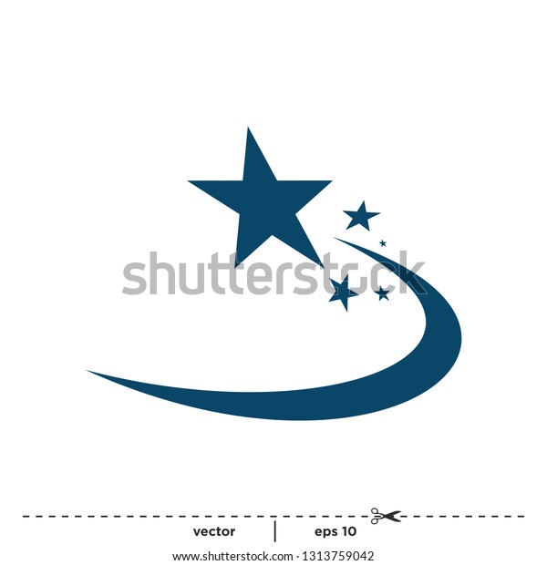 Star Swoosh Style Logo Template Stock Vector (Royalty Free) 1313759042