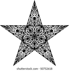 Vektor Stok Tattoo Star Symbol Vector Illustration (Tanpa Royalti ...