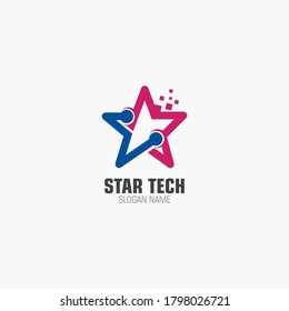 Star Tech Logo Modern Technology Design Stock Vector (Royalty Free ...