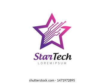 Star Technology Logo Symbol Icon Template Stock Vector (Royalty Free ...