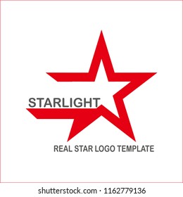 Star Template Logo Red Color Stock Vector (Royalty Free) 1162779136 ...