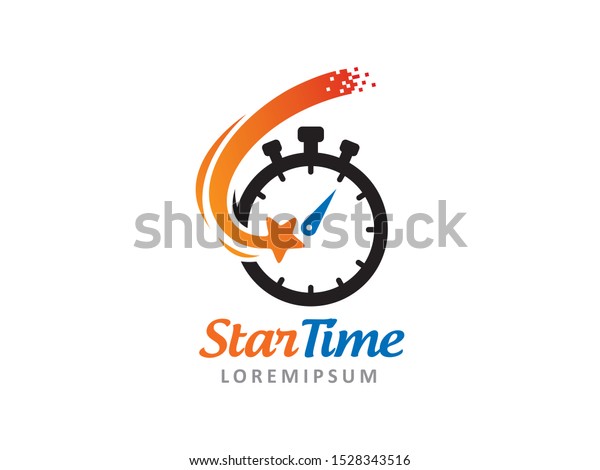 Star Time Logo Symbol Icon Template: เวกเตอร์สต็อก (ปลอดค่าลิขสิทธิ์ ...