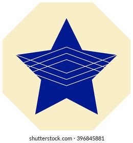 Winged Icon Featuring Silver Star On Stock Vector (Royalty Free ...