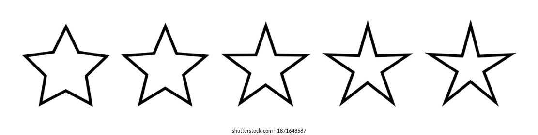 Star Vector Outline Icons Isolated Set Stock Vector (Royalty Free ...