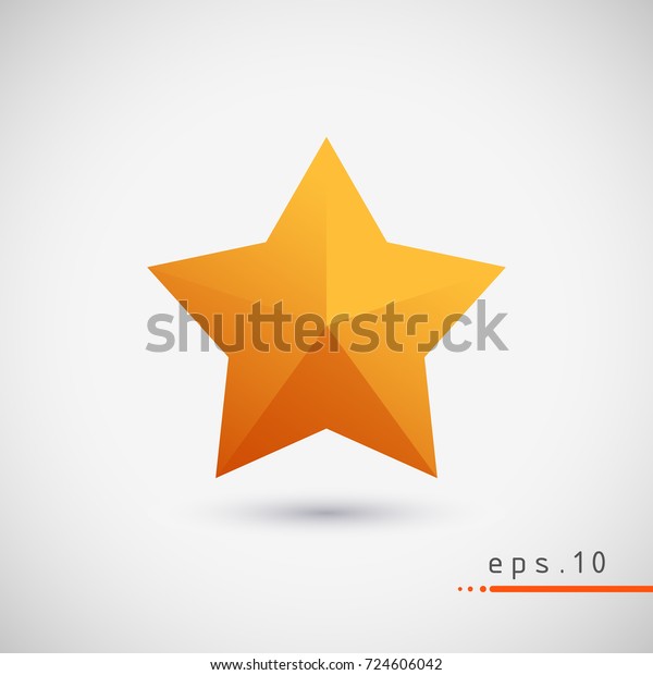 Star Vector Yellow Icon Favorite Web Stock Vector (Royalty Free ...