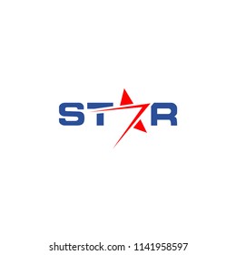 Star Wordmark Logo Design Template Stock Vector (Royalty Free ...