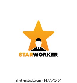 Star Worker Logo Template Design Vector Stock Vector (Royalty Free ...