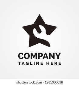 Star Wrench Logo Template Stock Vector (Royalty Free) 1281308038 ...