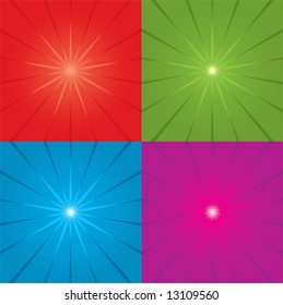 Starburst 4 Colours Stock Vector (Royalty Free) 13109560 | Shutterstock