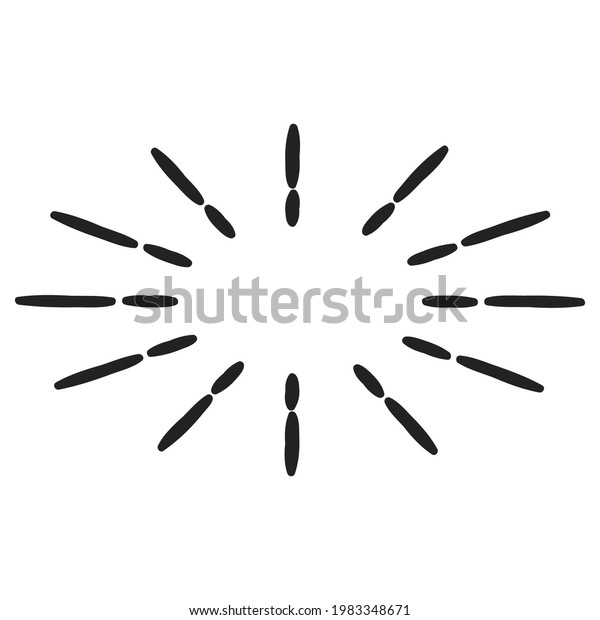 Starburst Hand Drawn Vector Illustration Doodle Stock Vector (Royalty ...