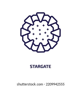 Stargate Icon Astronomy Collection Thin Linear Stock Vector (Royalty ...