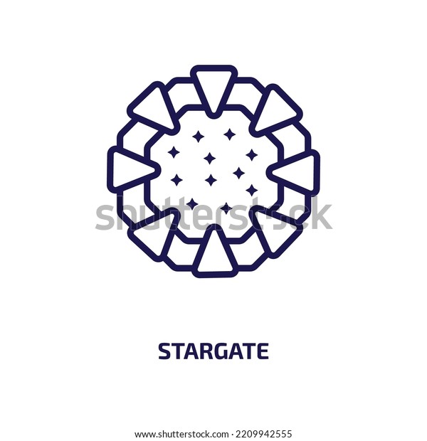 Stargate Icon Astronomy Collection Thin Linear Stock Vector (Royalty ...
