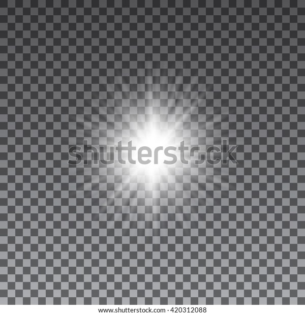 Starlight On Transparent Background Light Effect Stock Vector (Royalty ...