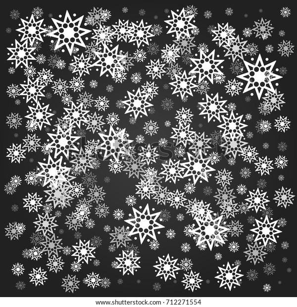 Starry Background White Stylized Stars On Stock Vector (Royalty Free ...