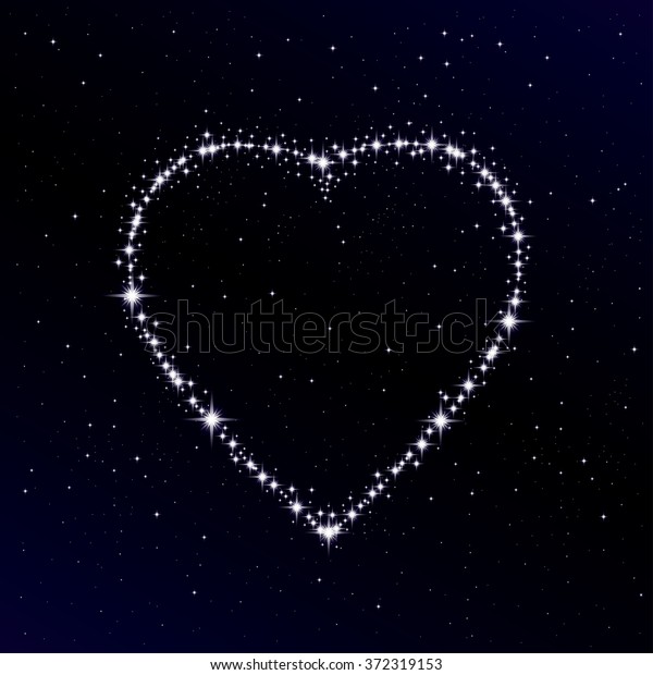 Starry Heart Constellation Valentines Day Abstract Stock Vector ...