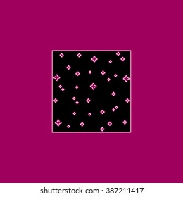 Starry Night Flat Symbol Pictogram Over: vector de stock (libre de ...