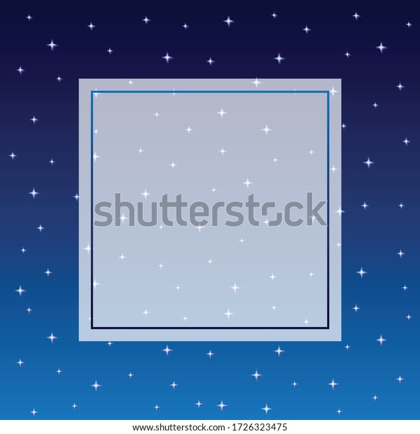 Starry Night Sky Banner Background Vector Stock Vector (Royalty Free ...