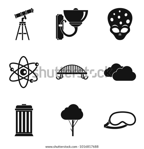 Starry Sky Icons Set Simple Set Stock Vector (Royalty Free) 1016817688 ...