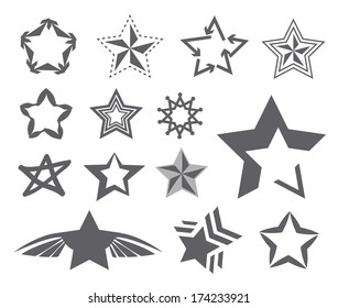 Set Vector Stars Stock Vector (Royalty Free) 82375327