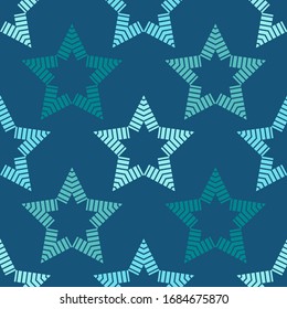 Stars Art Seamless Pattern Folk Motif Stock Vector (Royalty Free ...
