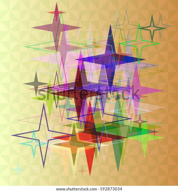 Stars Background Template Stock Vector (Royalty Free) 592873034 ...