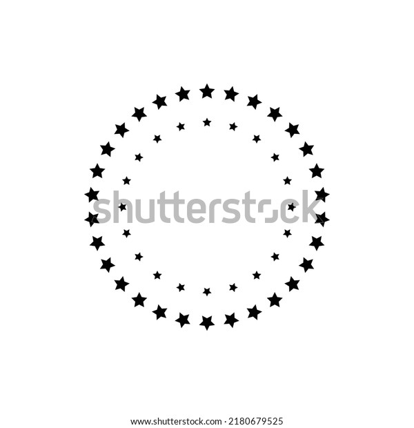 Stars Circle Icon Design Isolated On Stock Vector (Royalty Free ...