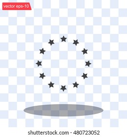 Stars Circle Vector Art Stock Vector (Royalty Free) 480723052 ...