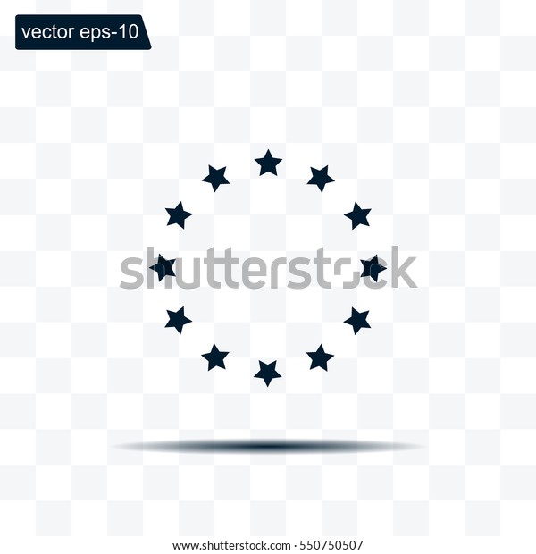 Stars Circle Vector Art Stock Vector (Royalty Free) 550750507 ...