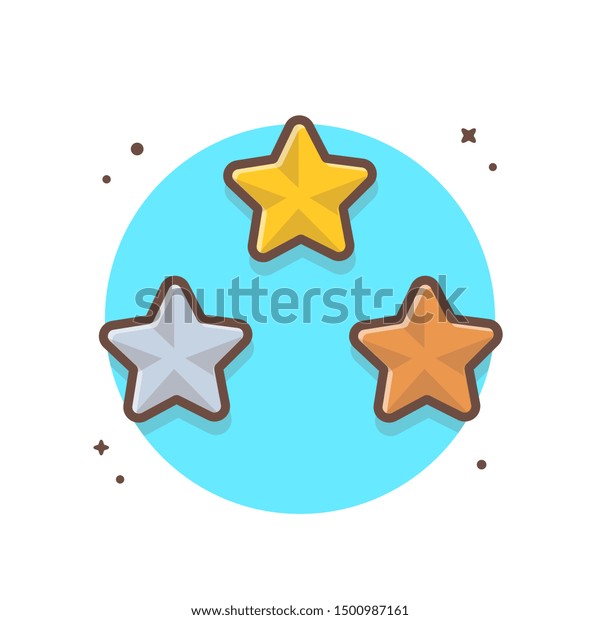 Stars Collection Vector Icon Illustration Star Stock Vector (Royalty ...