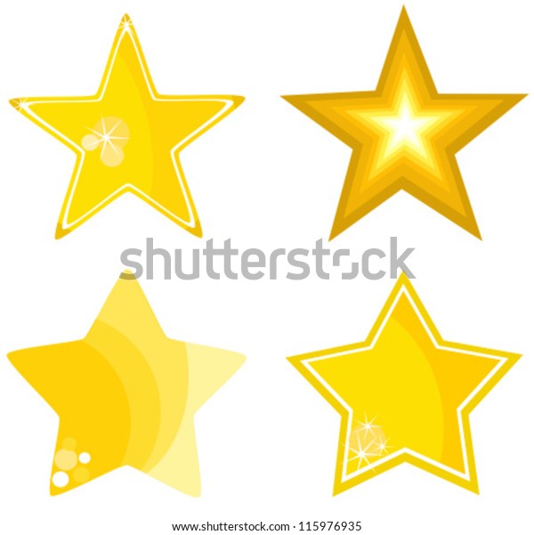 Stars Collection Vector Illustration Stock Vector (Royalty Free ...