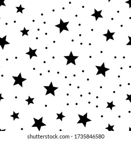Stars Dots Seamless Pattern Sky Background Stock Vector (Royalty Free ...